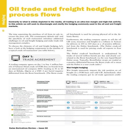 Oil trade and freight hedging process flows simon jacques, trafigura ...