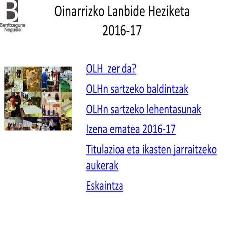 Oinarrizko lanbide heziketa olh | PDF
