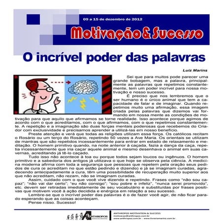 O incrível poder das palavras | PDF