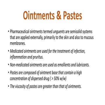 Ointments, types of ointments, ointment base, classification of ...