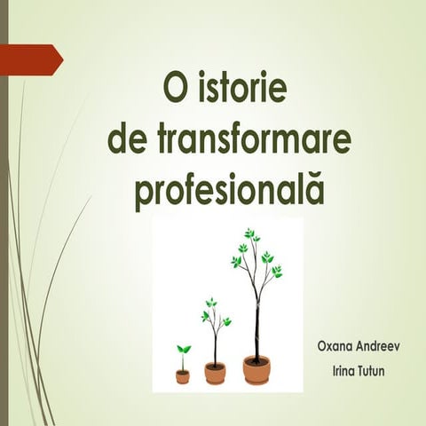 O istorie de transformare profesională | PPT