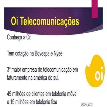 Apresentação Oi Telecom. | PPTX