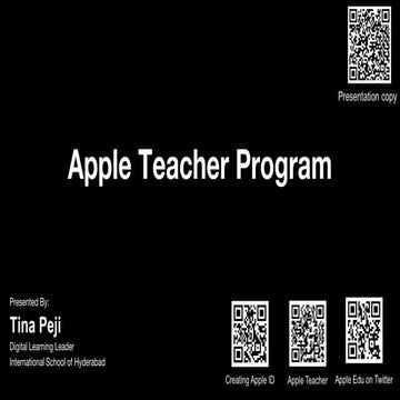 Apple Teacher Program | PPT