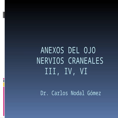 ANATOMÍA DEL OJO (ANEXOS), NERVIOS CRANEALES | PPT