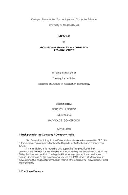 OJT REPORT (PDF FORMAT) | PDF