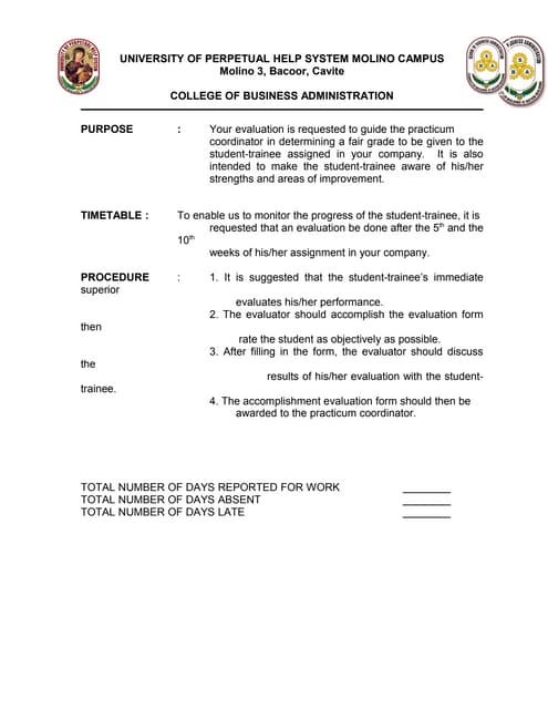 Ojt acceptance form | DOC