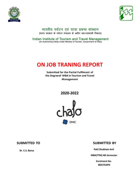 On the job Training (OJT) report | PDF