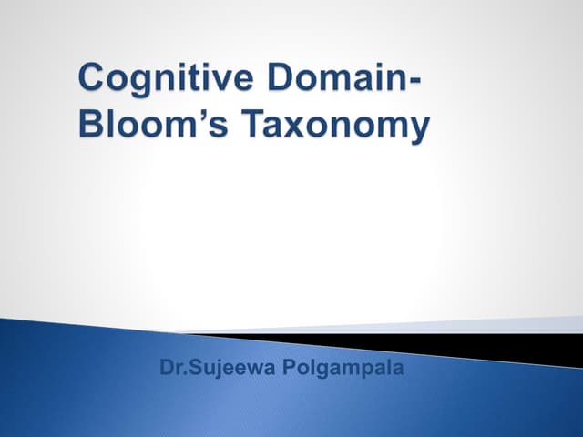 Sample questions stems based in revised Bloom's taxonomy | PDF
