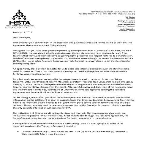 HSTA Agreement Synopsis | PDF