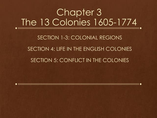 Key economic, political and social characteristics of the southern colonies | PPTX