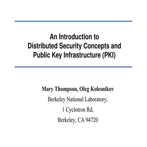 ok_mary_pki.ppt an introduction to Distributed Concept | PPT