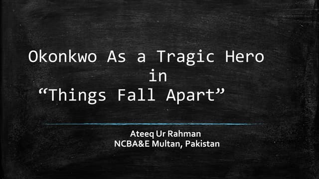 Things fall apart presentation