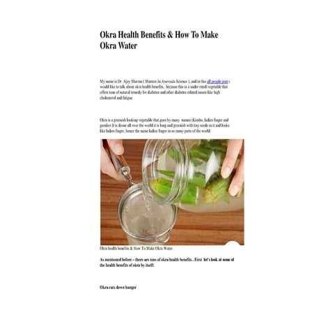 Okra health benefits | PPT