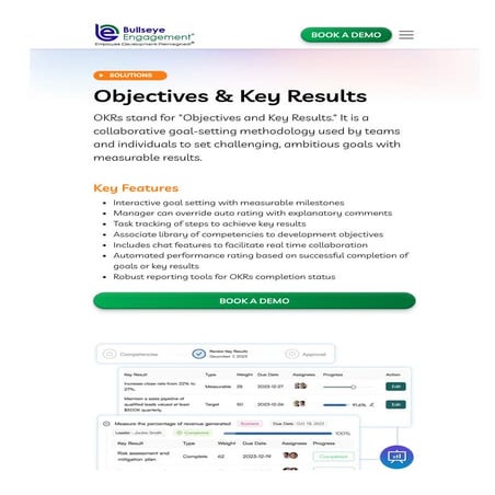 OKR solutions .bullseye Engagement | PDF