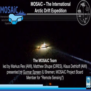 MOSAiC – The International Arctic Drift Expedition | PDF