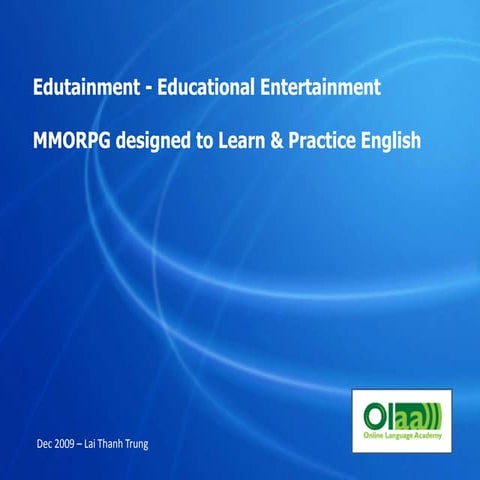 OLAA - Online Language Academy MMORPG | PPT