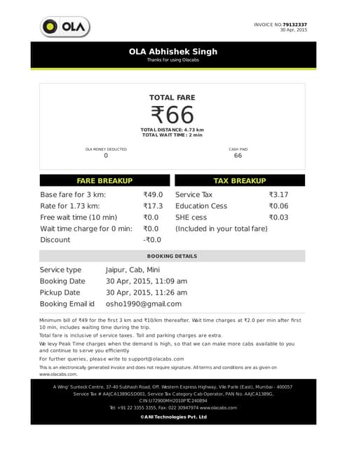 Ola | PPTX | Business | Business and Finance