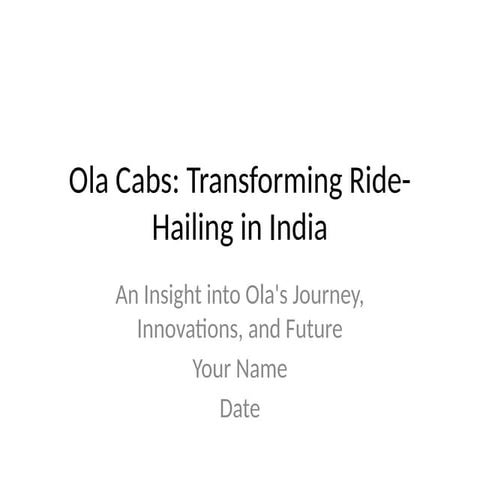 Case-Study - Online Cab Aggregators Uber and Ola in India | PDF