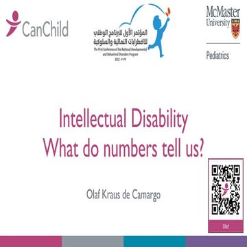 Intellectual Disability - What do the numbers tell us? | PPT