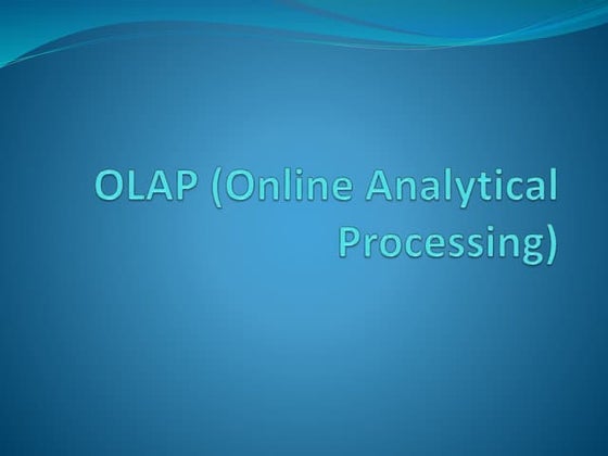OLAP operations | PPTX