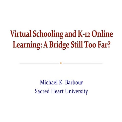 Virtual Schools and Distance Learning | PPTX