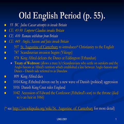 OLD ENGLISH | PPTX