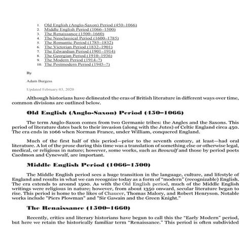 English literature | PDF