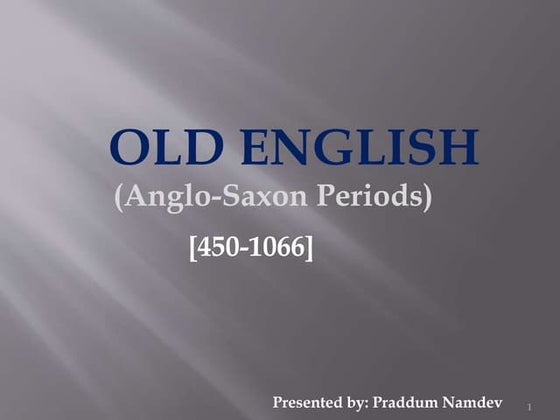 Old English & Middle English Period | PDF