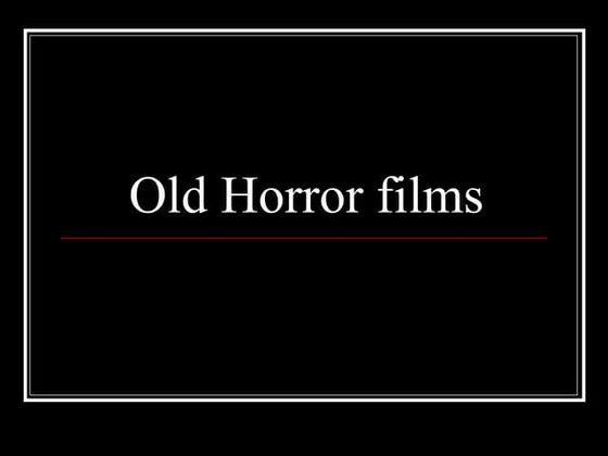 History of Horror Character | PDF