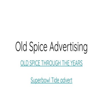 Case Study: Old spice for PRSA | PDF