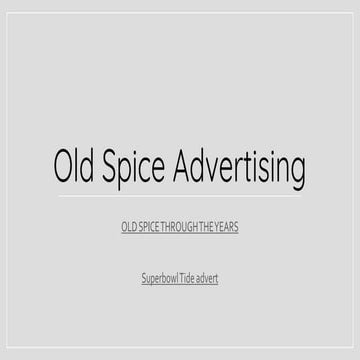 Old spice presentation | PPTX