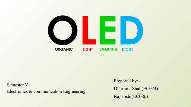 OLED full PPT | PPTX