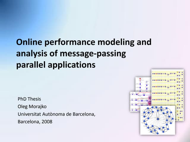 Online Performance Modeling And Analysis Of Message Passing Parallel