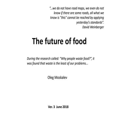 The future of food. | PPT