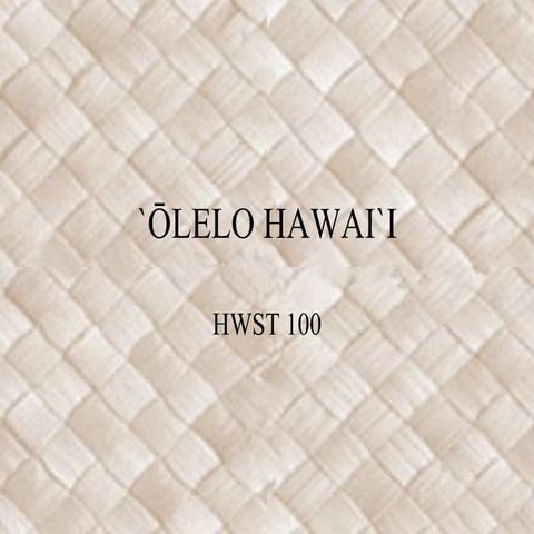 Olelo hawaii | PPT