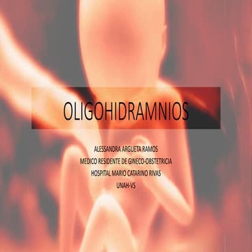 Oligohidramnios y Resultado Perinatal | PPTX