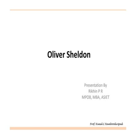 Oliver Sheldon | PDF