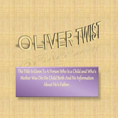 Frankenstein & Oliver Twist study of orphan in literature | PPTX