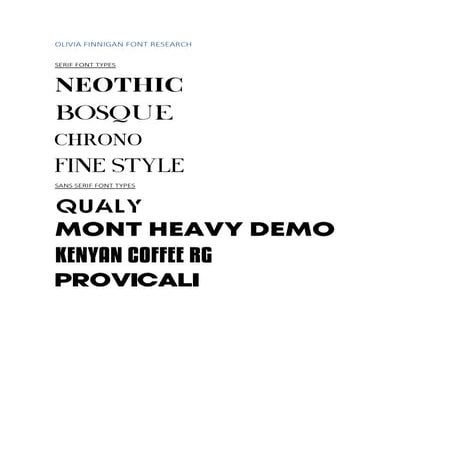 Olivia finnigan font research | PDF