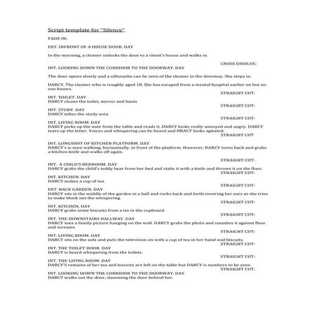 Olivia media script template | DOCX