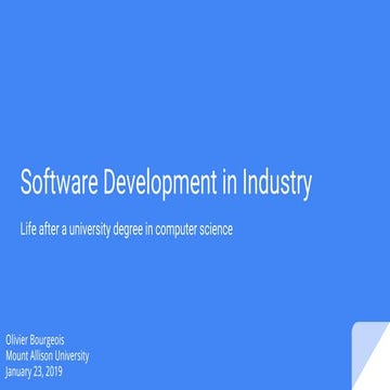 The Software Development Industry | PPT