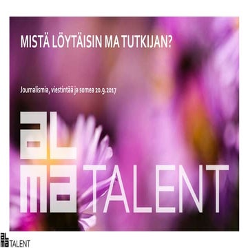 Marjo Ollikainen: Toimittajan ja tutkijan rakentava suhde | PPTX