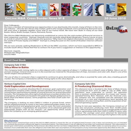 Online M&A newsletter jun8 | PDF