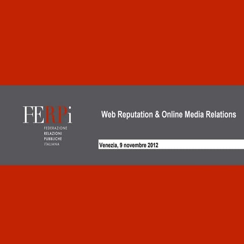 Olmr venezia 091112 | PPT