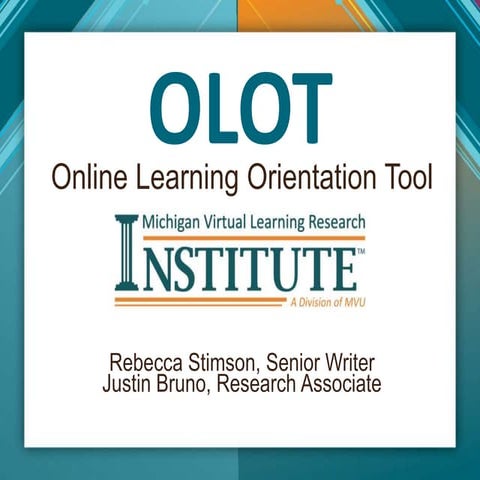 Online Learning Orientation Tool | PPTX