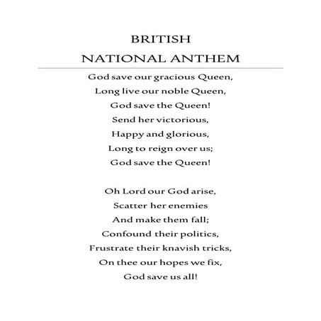 British National Anthem | DOCX