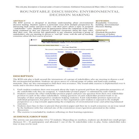 Environmental decision making-roundtable | PDF