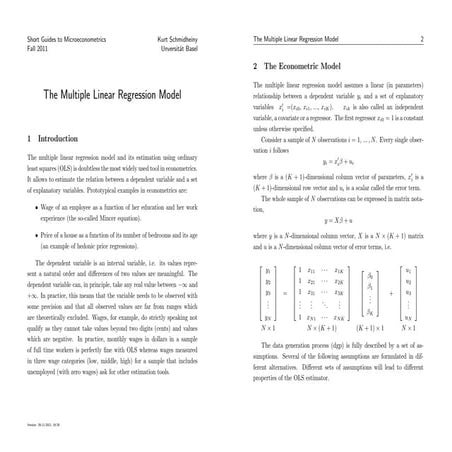 multiple linear reggression model | PDF