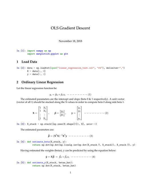 Linear regression, costs & gradient descent | PPT
