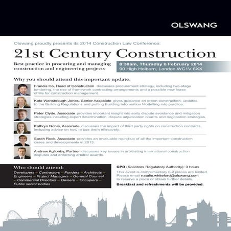 2014 Construction Law Conference: 21st Century Construction - Olswang ...